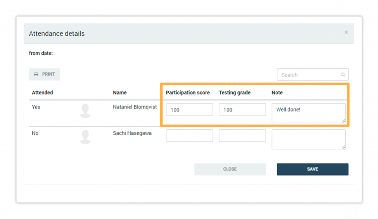 LMS attendance report and how to use it | VEDAMO