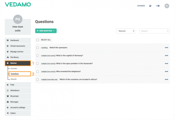 LMS Quizzes - Creation and Settings in a few easy steps | VEDAMO