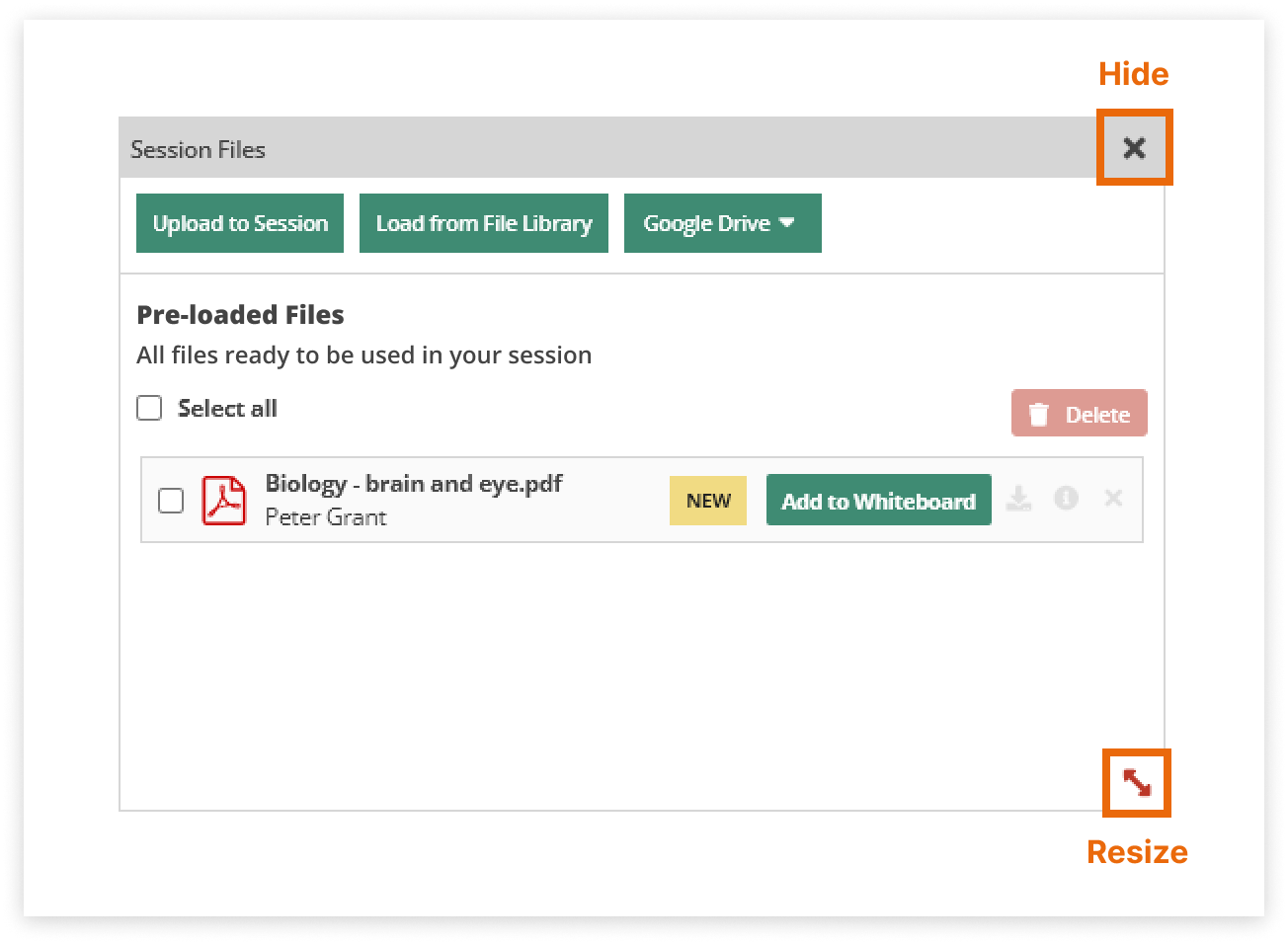 Virtual Classroom File Library | VEDAMO