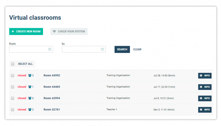 Stand-alone Virtual Classrooms in the LMS | VEDAMO