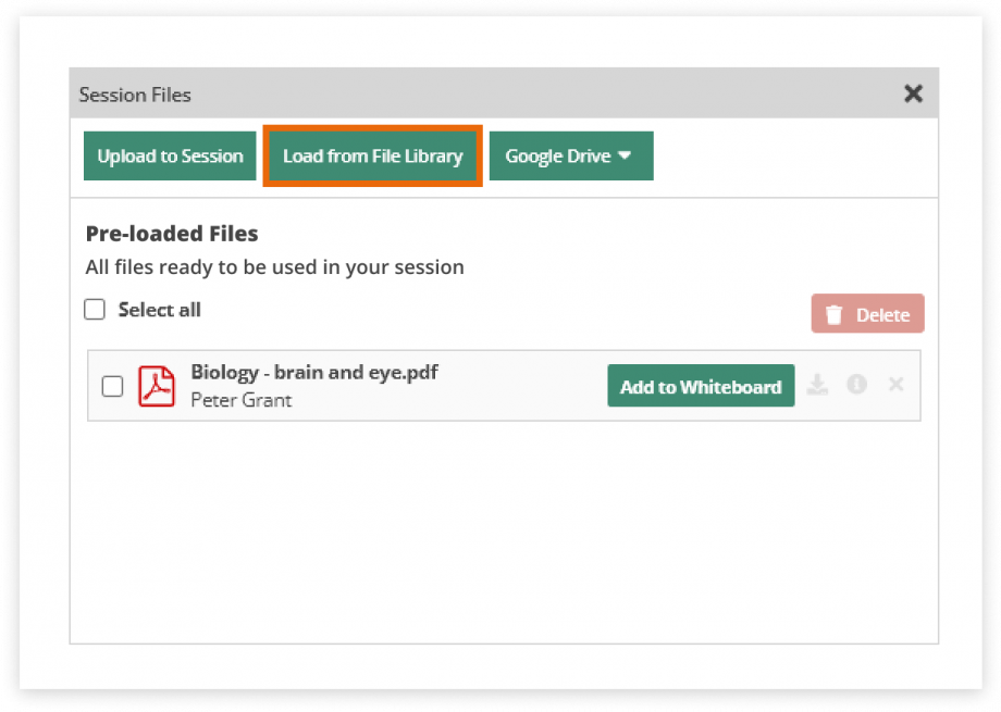 Virtual Classroom File Library | VEDAMO