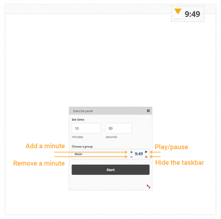 Virtual Classroom Timer (Exercise Panel) | VEDAMO