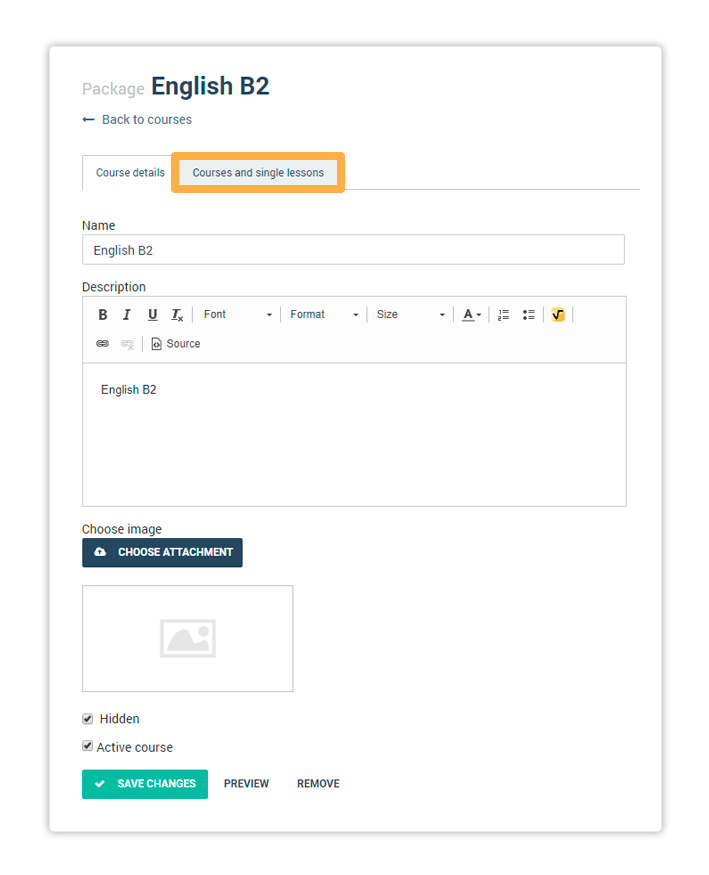 Learning Management System Create a Package | VEDAMO