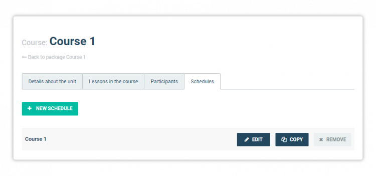 LMS Course Schedule | VEDAMO
