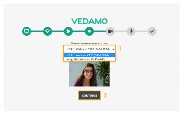 Virtual Classroom - System Check: Camera I VEDAMO