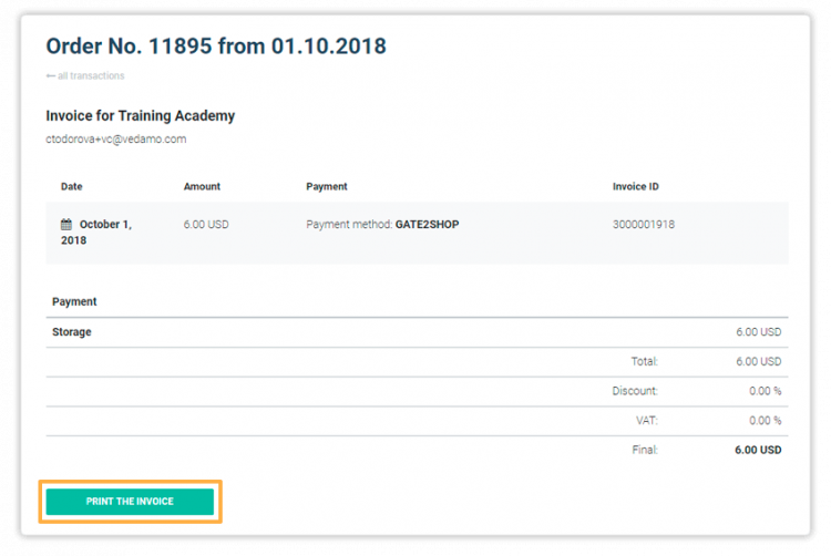 Virtual Classroom Billing and Upgrade | VEDAMO