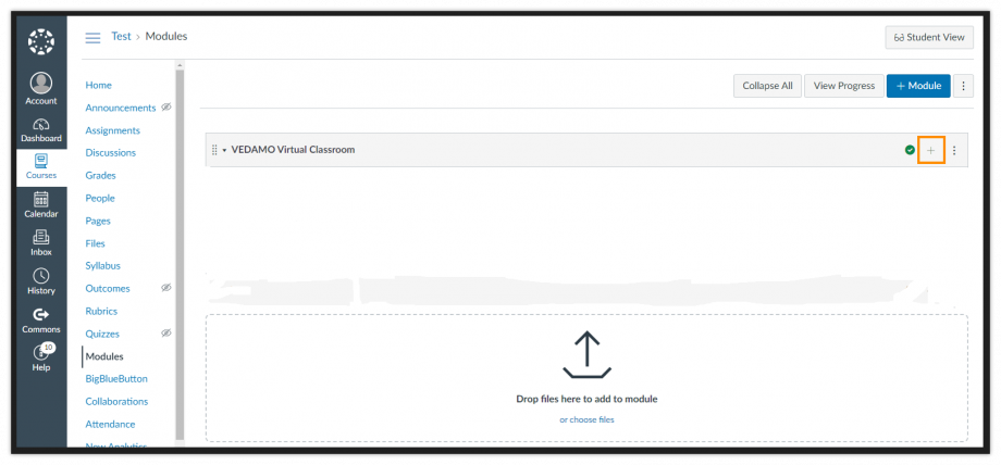 Add the Vedamo Virtual classroom as teacher in your Canvas course I VEDAMO