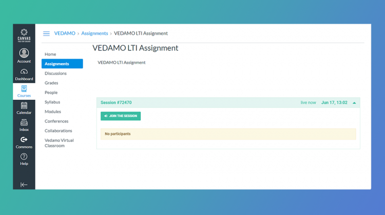 Join Virtual classroom as student from Canvas calendar