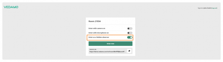 Virtual classroom observers. The observer role | VEDAMO