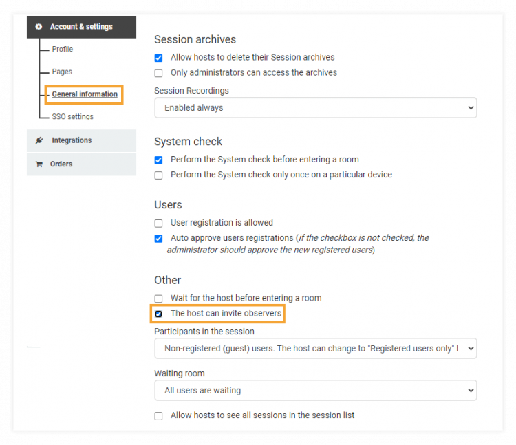 Virtual classroom observers. The observer role | VEDAMO