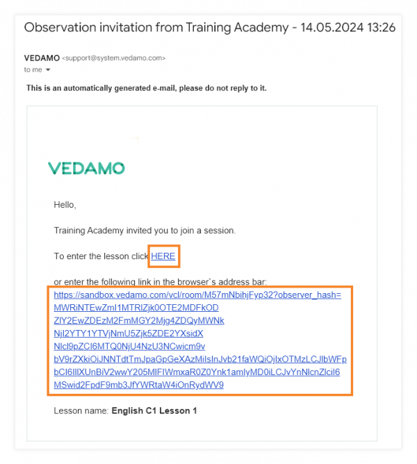 Virtual classroom observers. The observer role | VEDAMO