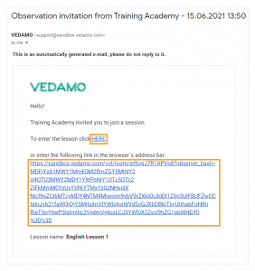 Virtual classroom observers. The observer role | VEDAMO