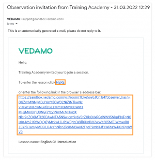 Virtual classroom observers. The observer role | VEDAMO