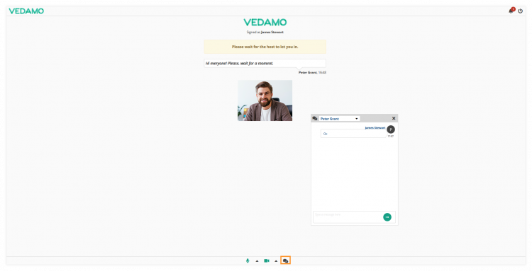 Virtual Classroom Waiting Room | VEDAMO