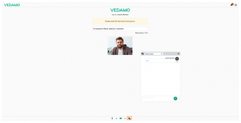 Virtual Classroom Waiting Room | VEDAMO