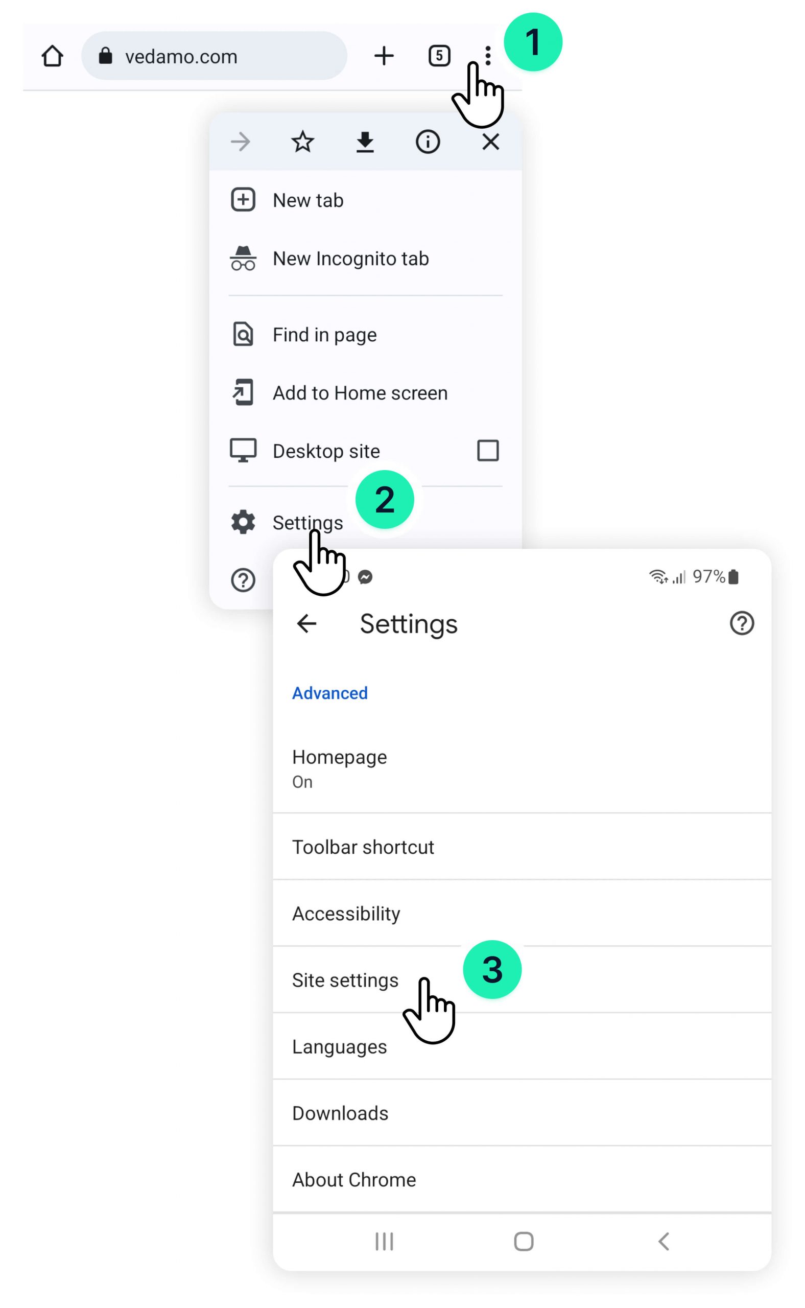 Blocked camera and microphone on Google Chrome while using Android ...