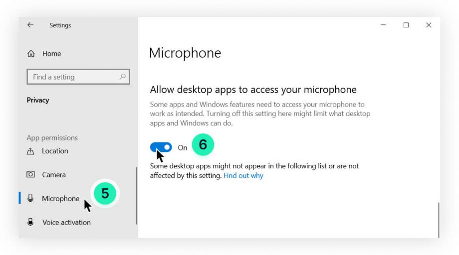 Blocked camera and microphone from Windows 10 OS | VEDAMO