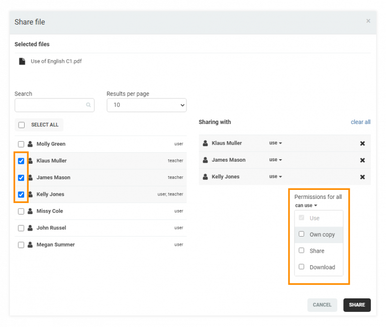 LMS File Share | VEDAMO