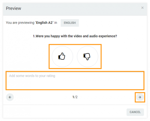 Post-session surveys | VEDAMO